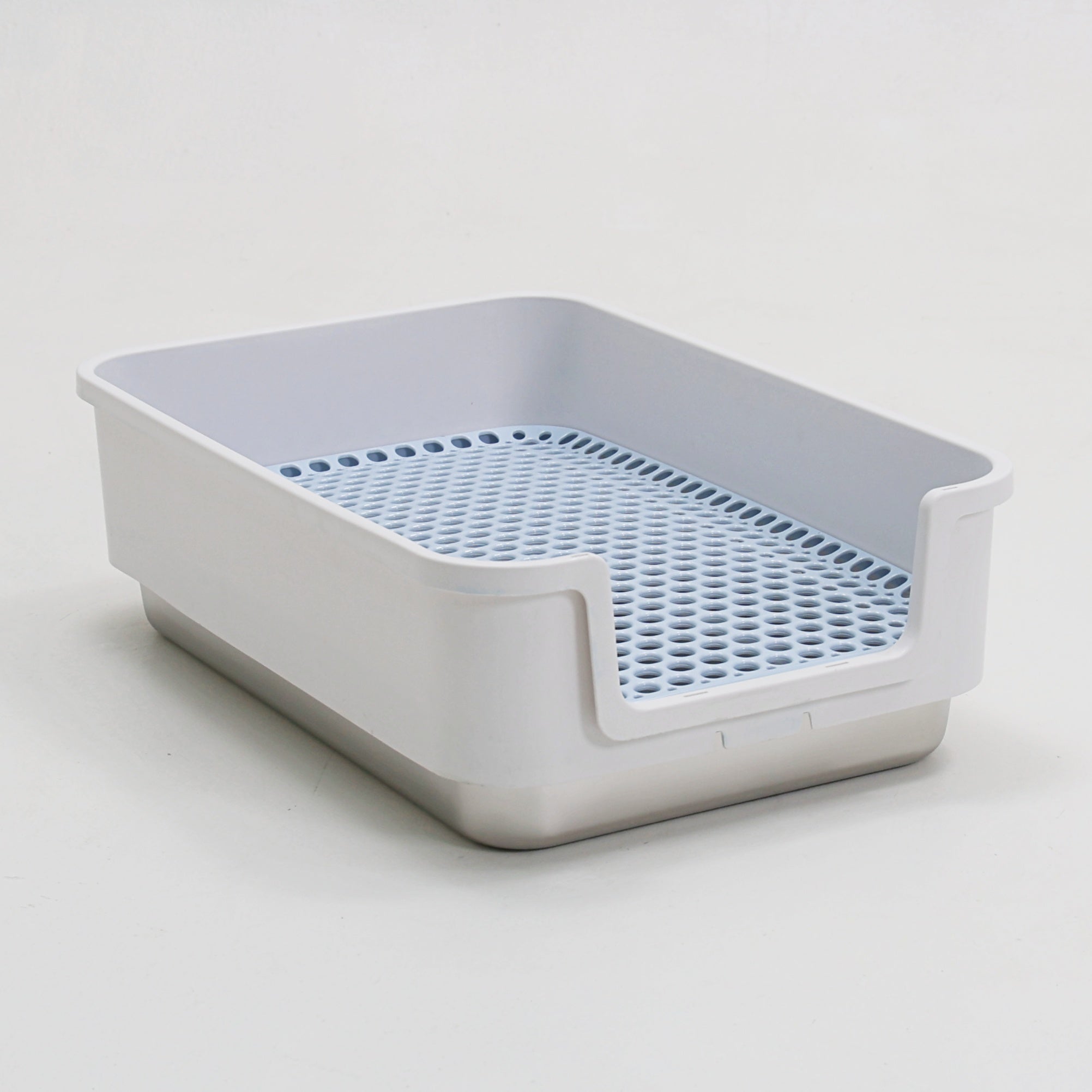ROOLY Stainless Rabbit Litter Box - Short Side Entrance (Low Height)